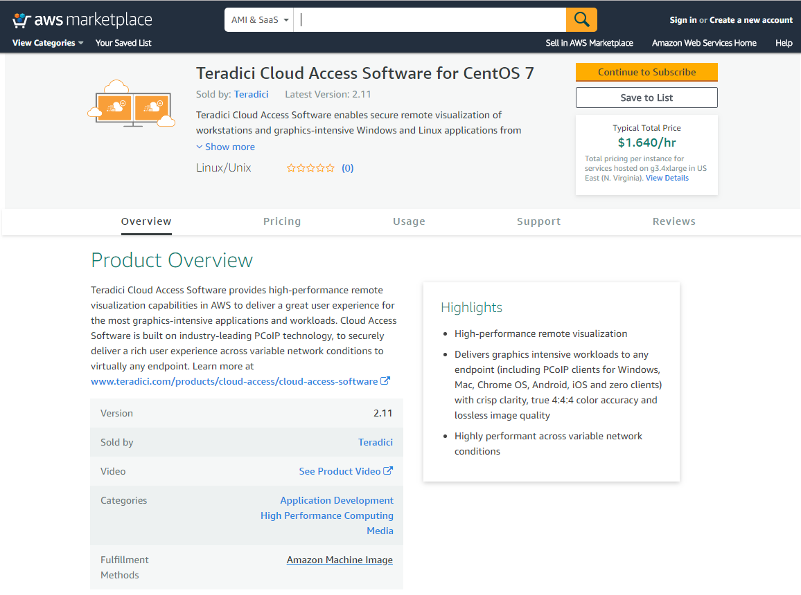 Teradici Cloud Access Software Now Available on AWS Marketplace